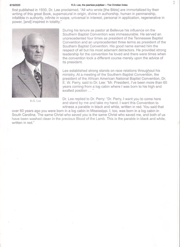 R. G. Lee (1886-1978) Baptist Preacher | Teaching Resources