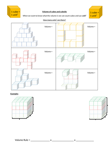 Volume of Cubes and Cuboids | Teaching Resources