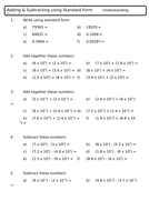 Standard Form: Adding and Subtracting | Teaching Resources