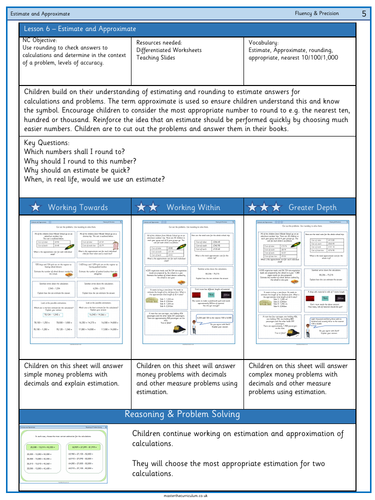 Year 5- Week 2- Addition and Subtraction Differentiated Worksheets ...