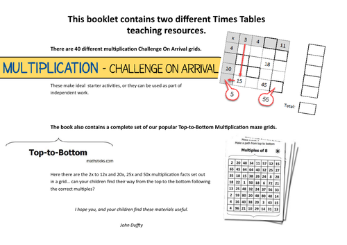 Times Tables Activities - Twin Pack | Teaching Resources