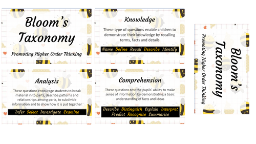 Bloom's Taxonomy Question Cards | Teaching Resources