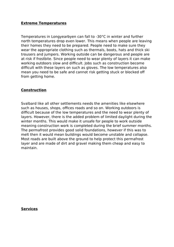 Challenges of living in cold environments | Teaching Resources