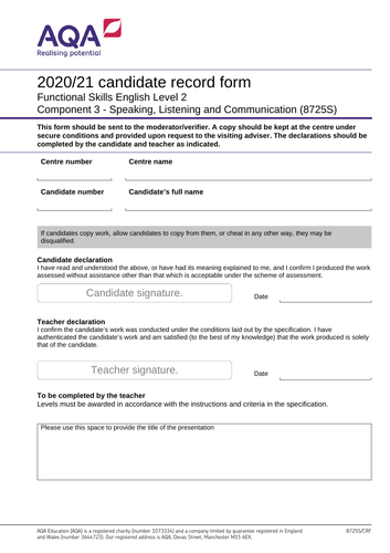 AQA Functional Skills English NEW SPEC! (2020 onwards) | Teaching Resources
