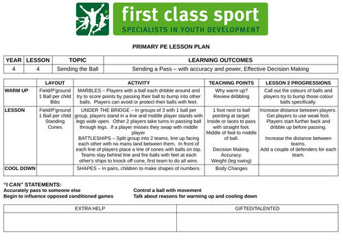KS2 PE Plans - Year 4 - Football x 4 Plans (Dribbling, Sending ... KS2 PE Plans - Year 4 - Football x 4 Plans (Dribbling, Sending ...