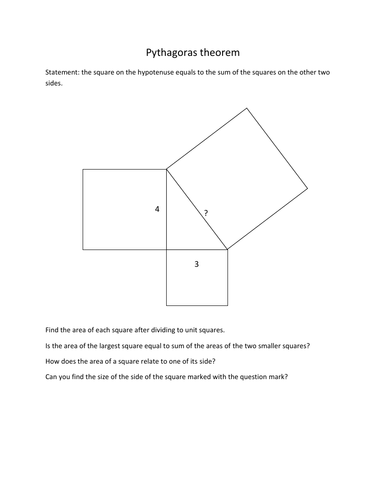 Pythagoras Theorem - Statement, Practice and Proof | Teaching Resources