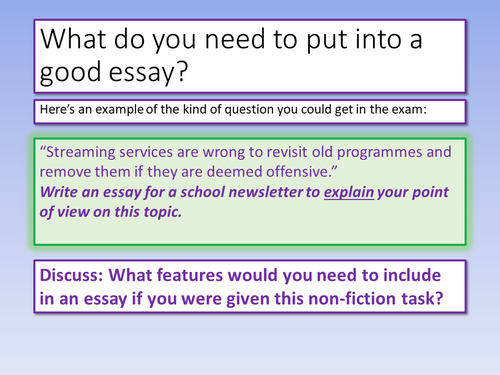 English KS3 Essay Writing | Teaching Resources