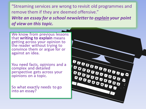 English KS3 Essay Writing | Teaching Resources
