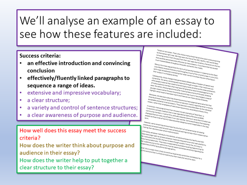 English KS3 Essay Writing | Teaching Resources