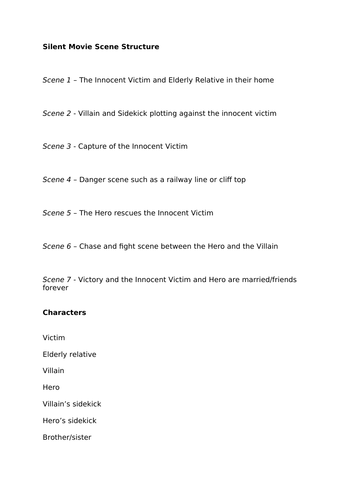 Drama - Silent movies using Melodrama | Teaching Resources