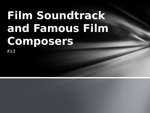 Ks3 Film Soundtrack/Composers SoW & resources | Teaching Resources