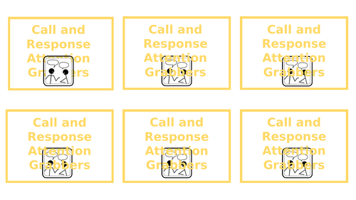 Call and Response Attention Grabbers | Teaching Resources