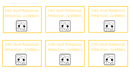 Call and Response Attention Grabbers | Teaching Resources