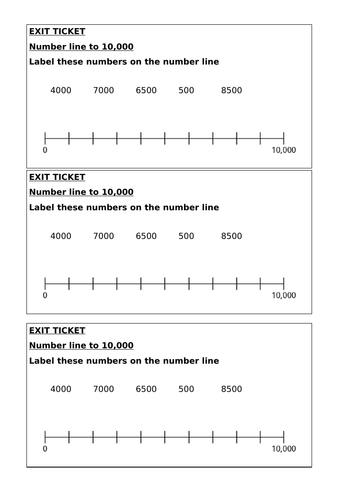 Maths Exit Tickets - Year 4 - Place Value | Teaching Resources