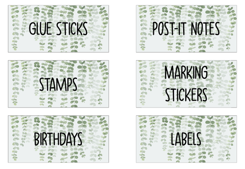 Boho Plants Teacher Toolbox Labels (Editable Version Included ...