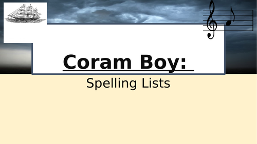 Coram Boy SOW | Teaching Resources