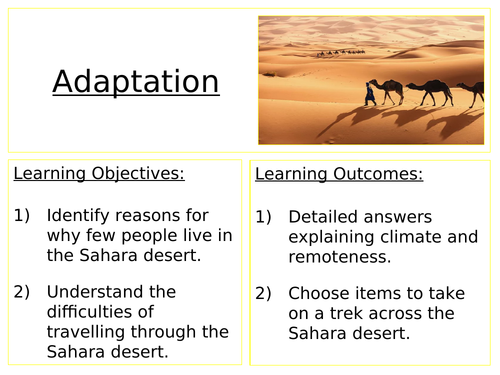 Sahara Desert Trek | Teaching Resources