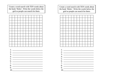 'Holes' resources bundle | Teaching Resources