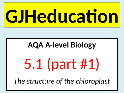 Chloroplast structure (AQA A-level Biology) | Teaching Resources
