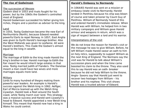 Edexcel 1-9 (The Godwin family) Lesson 3 | Teaching Resources