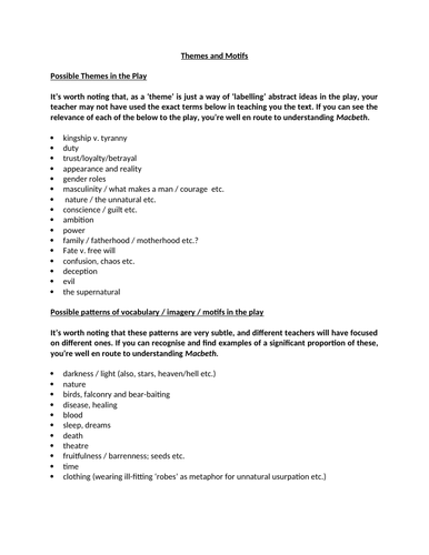 'Macbeth' revision bundle | Teaching Resources
