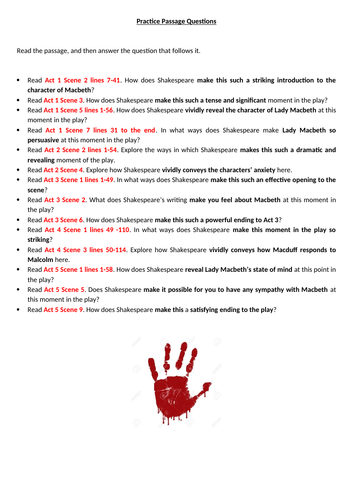 'Macbeth' revision bundle | Teaching Resources