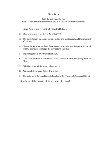 'Oliver Twist' resources bundle | Teaching Resources