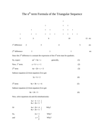 Sequences and nth term of triangular sequence | Teaching Resources