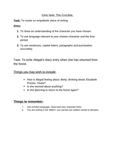 'The Crucible' resources bundle | Teaching Resources