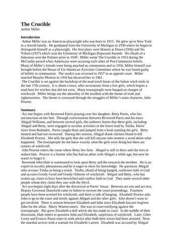 'The Crucible' resources bundle | Teaching Resources