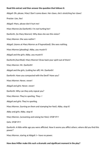 'The Crucible' resources bundle | Teaching Resources