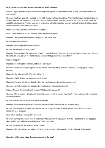 'The Crucible' resources bundle | Teaching Resources