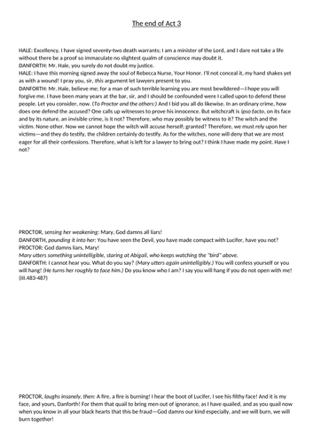 'The Crucible' resources bundle | Teaching Resources