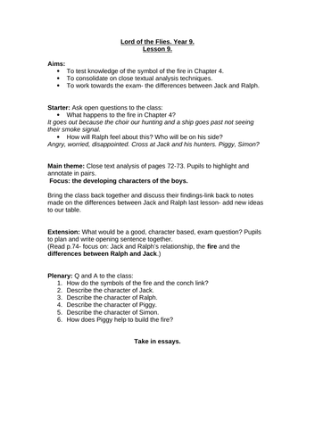 'Lord of the Flies' scheme of work bundle | Teaching Resources
