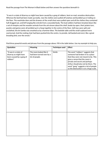 The Woman in Black resources | Teaching Resources