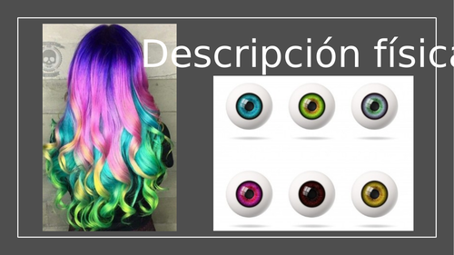 Ojos y pelo. Eyes and hair description in Spanish. | Teaching Resources