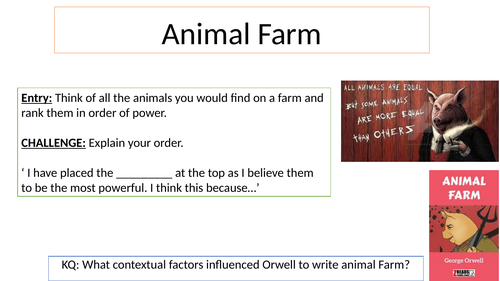 Animal Farm Complete SOW | Teaching Resources