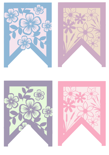 Floral bunting display banners | Teaching Resources