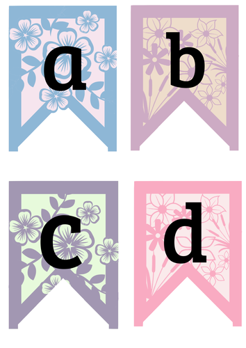 Floral bunting display banners | Teaching Resources