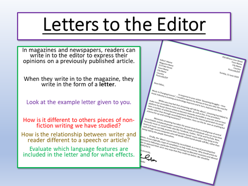English KS3 Letters | Teaching Resources