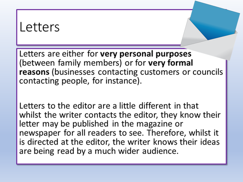 English KS3 Letters | Teaching Resources