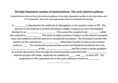 Light-dependent stage of photosynthesis (OCR A-level Biology A ...