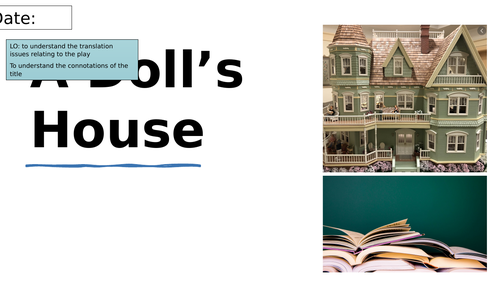 Introductory lessons - A Doll's House IBDP | Teaching Resources
