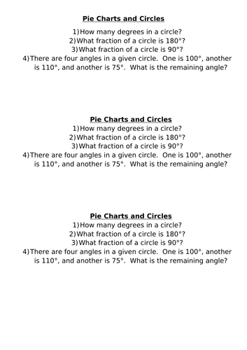 Drawing pie charts lesson | Teaching Resources