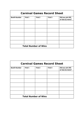 Probability Carnival - Intro to Probability | Teaching Resources