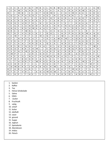 Y8 German word searches numerous topics | Teaching Resources