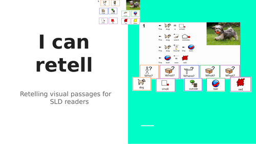10 Retelling Sliders - Reading Passages widgit symbolised for SLD ...