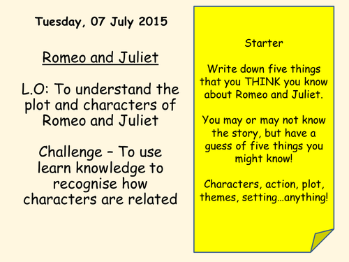 Romeo and Juliet lessons and resources | Teaching Resources