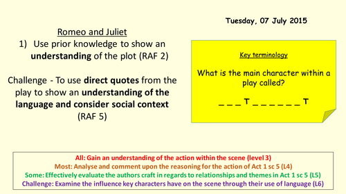 Romeo and Juliet lessons and resources | Teaching Resources
