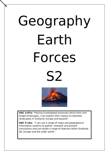Earth Forces Blended Learning Booklet | Teaching Resources